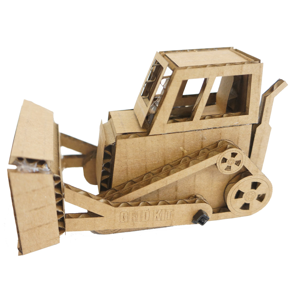 Mini Bulldozer Kit – DIY crafted from cardboard for kids aged 8+| Ideal ...