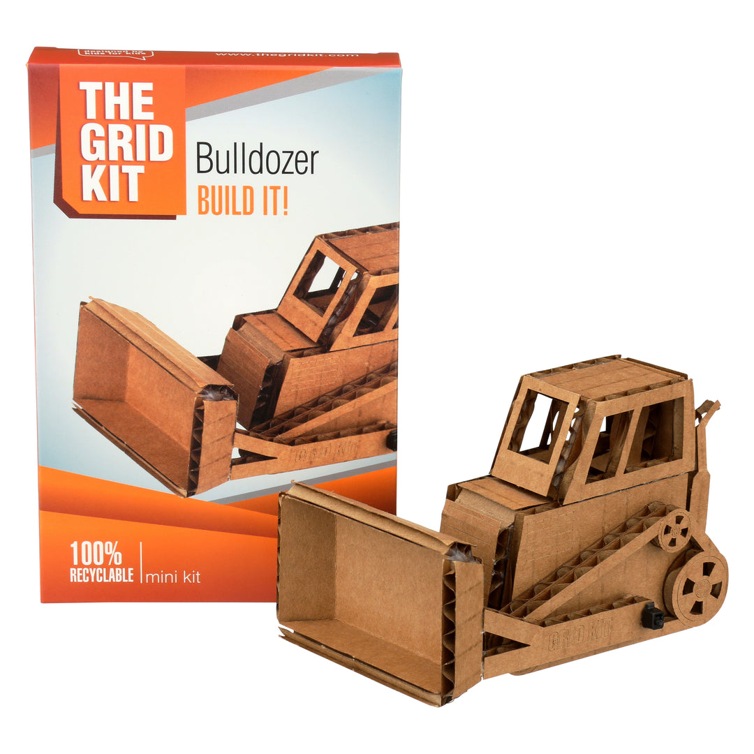 Mini Bulldozer Kit – DIY crafted from cardboard for kids aged 8+| Ideal ...