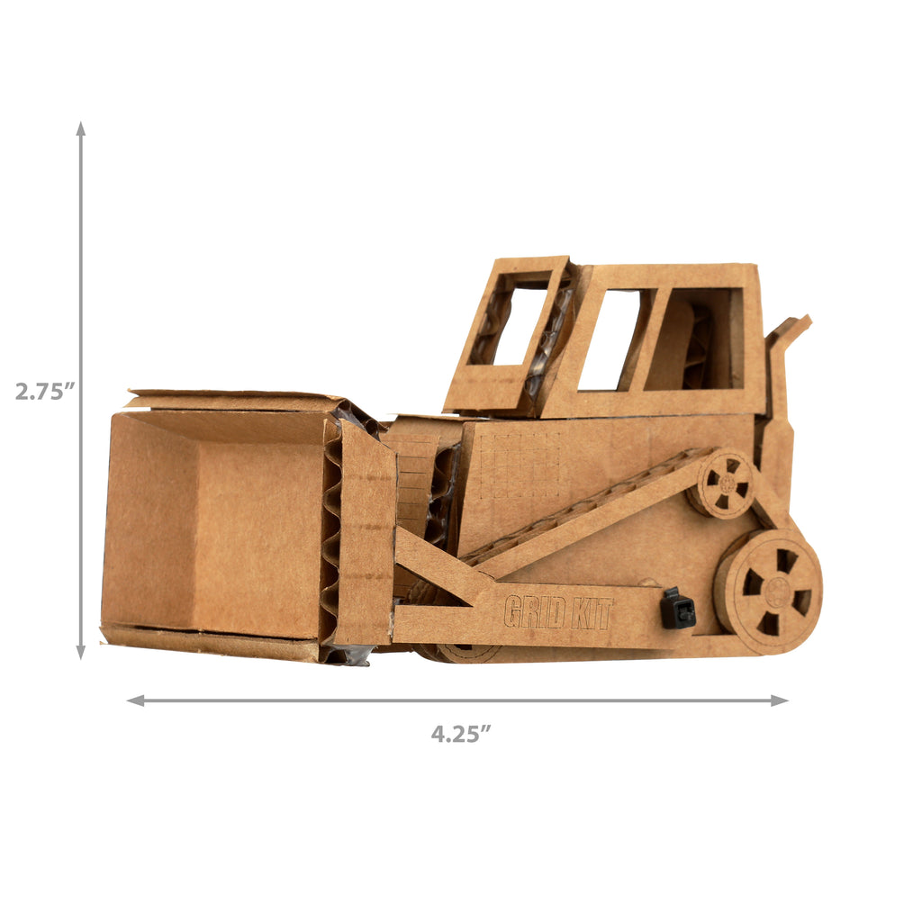 Mini Bulldozer Kit – DIY crafted from cardboard for kids aged 8+| Ideal ...